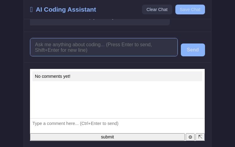 Welcome to AI Coding Assistant ― Perchance Generator
