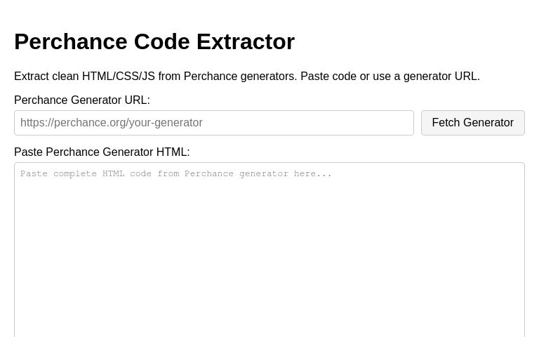 Perchance Code Extractor ― Perchance Generator