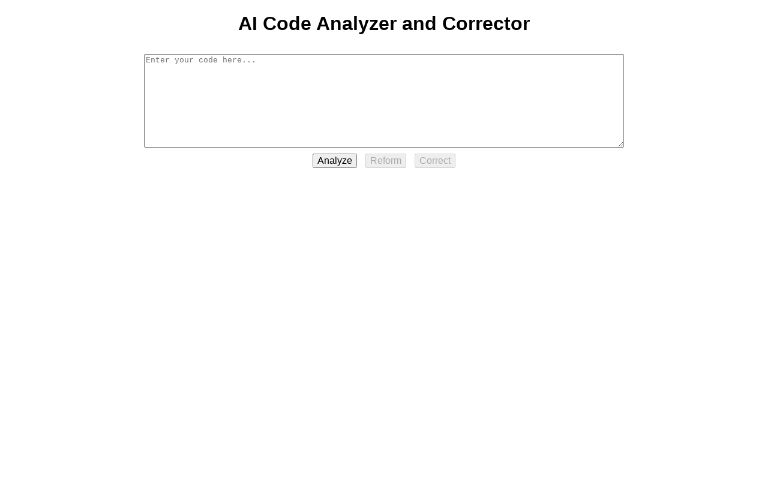 AI Code Analyzer and Corrector ― Perchance Generator