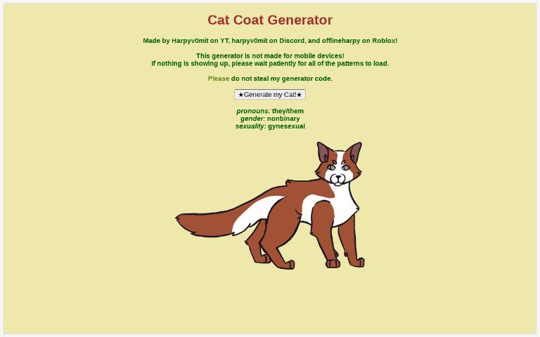 Cat Coat Generator