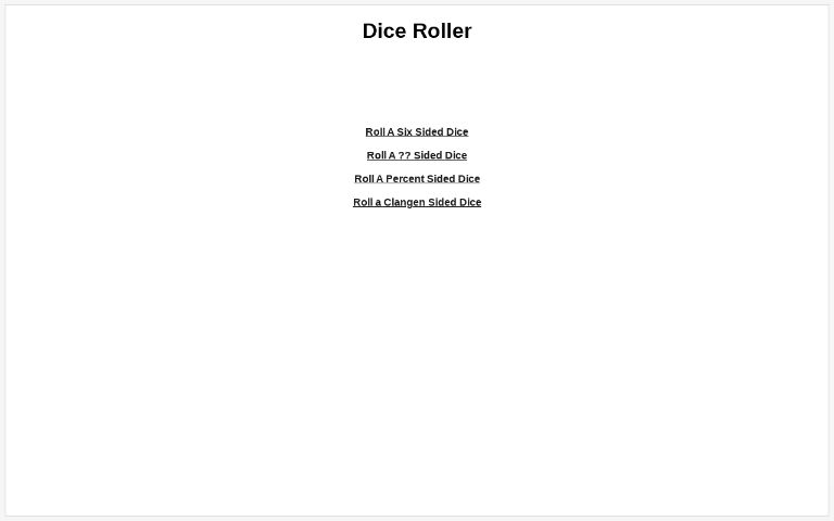 Dice Roller ― Perchance Generator
