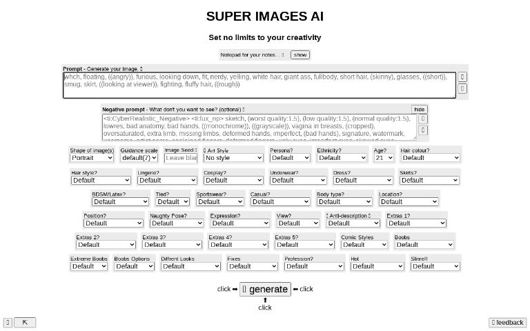SUPER IMAGES AI ― Perchance Generator
