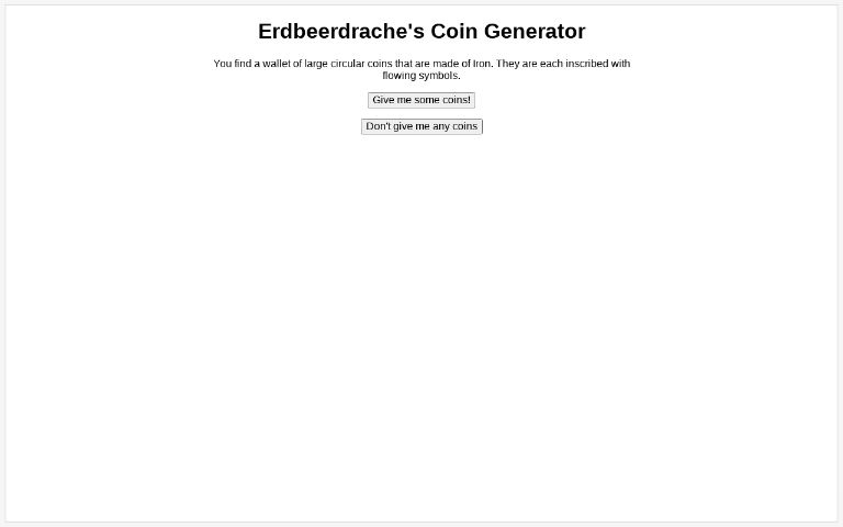 Erdbeerdrache's Coin Generator