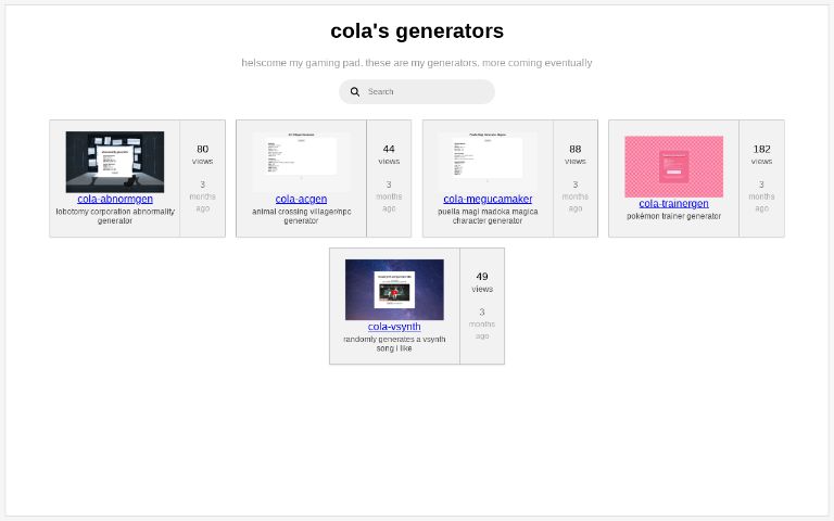 cola's generators