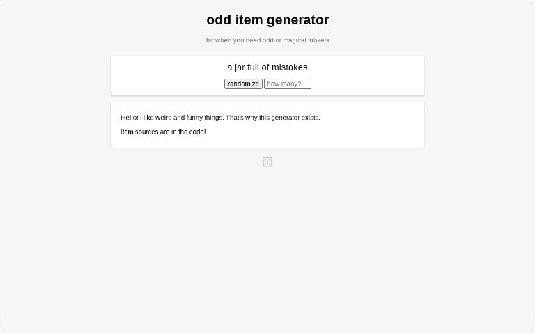 odd item generator