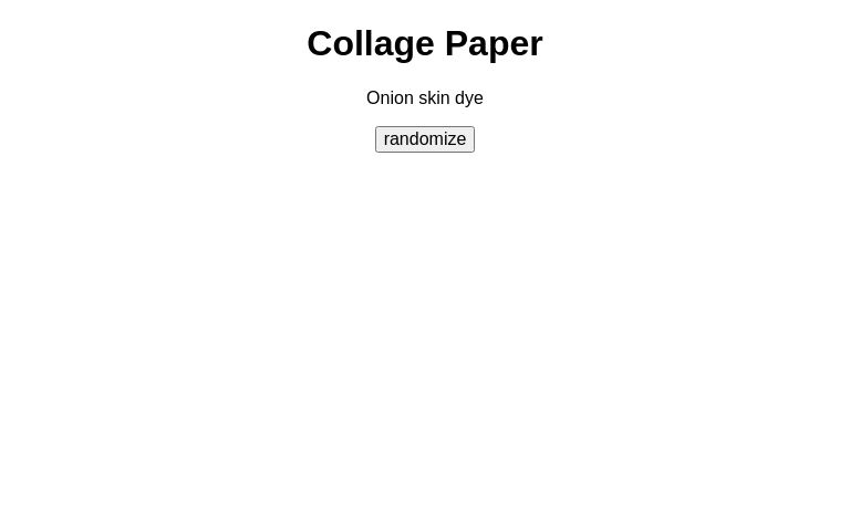 Collage Paper ― Perchance Generator