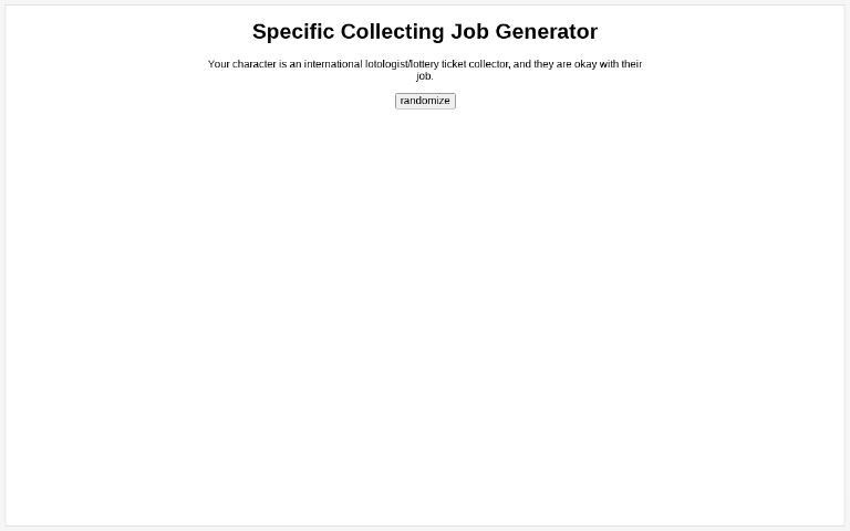 Specific Collecting Job Generator