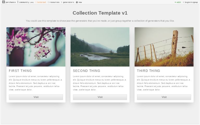 Collection Template v1 ― Perchance Generator