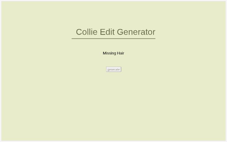 Collie Edit Generator