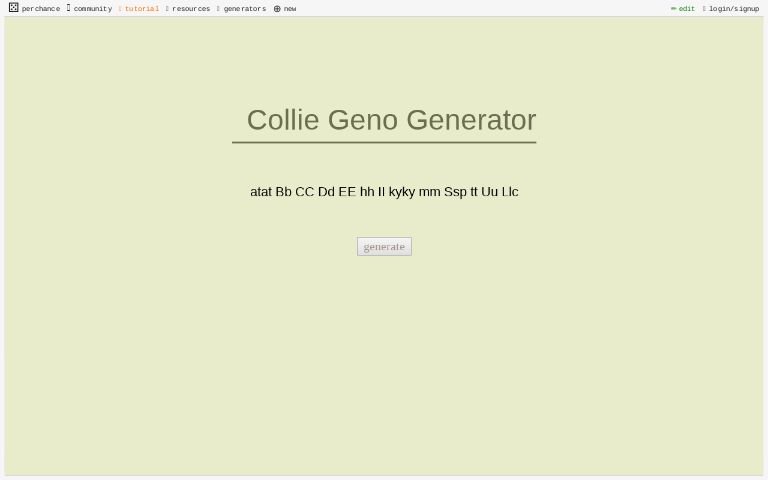 Collie Geno Generator