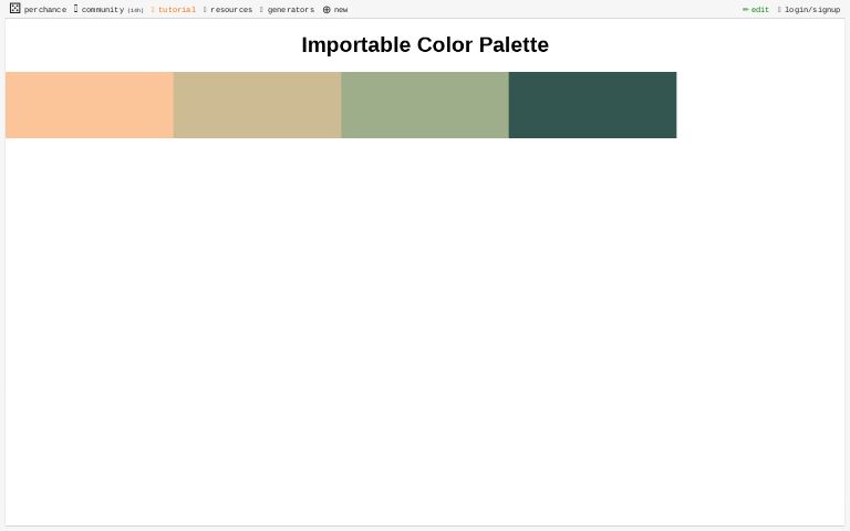 Importable Color Palette ― Perchance Generator