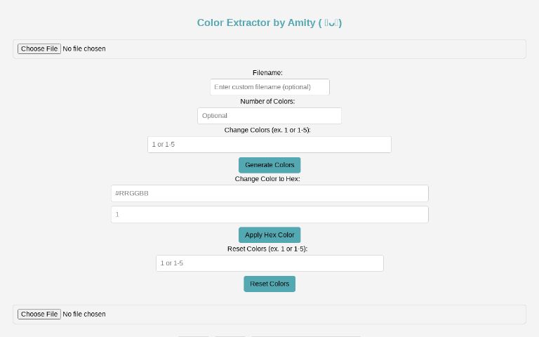 Color Extractor by Amity ( ꈍᴗꈍ) ― Perchance Generator