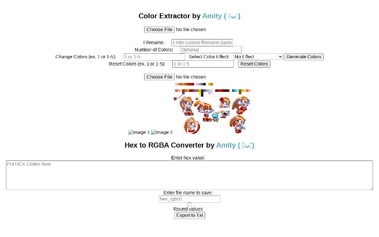Color Extractor by Amity ( ꈍᴗꈍ) ― Perchance Generator