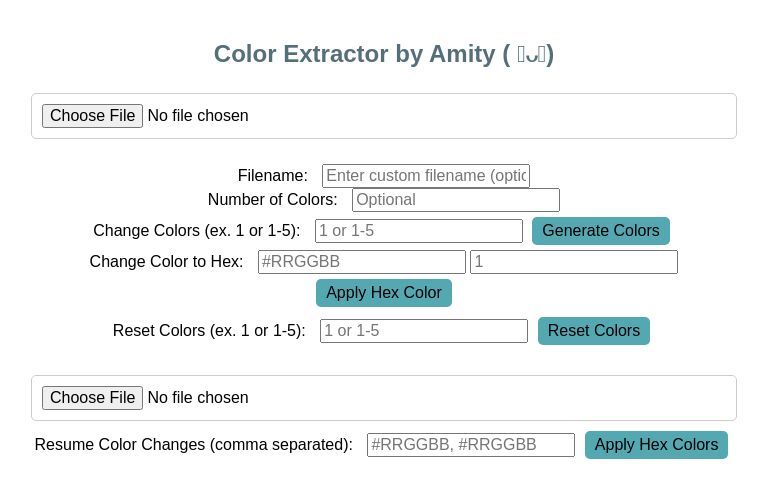 Color Extractor by Amity ( ꈍᴗꈍ) ― Perchance Generator