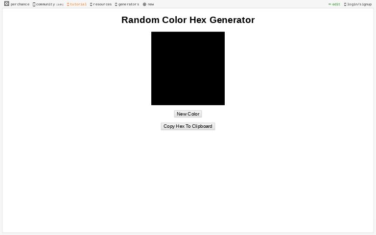 Random Color Hex Generator