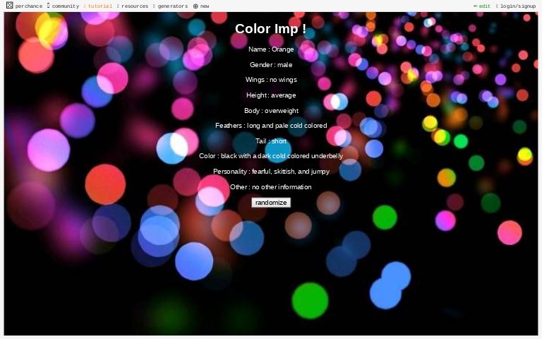 Color Imp ! ― Perchance Generator