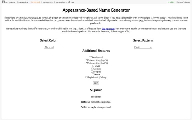 Appearance-Based Name Generator
