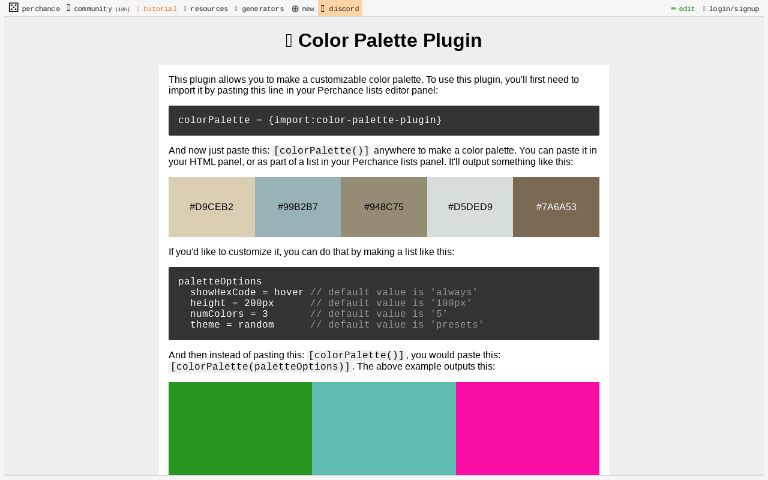 🎨 Color Palette Plugin