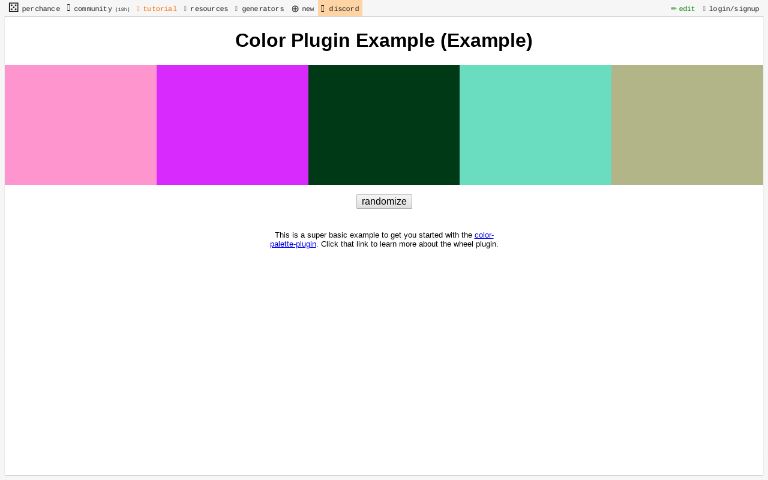 Color Plugin Example (Example)