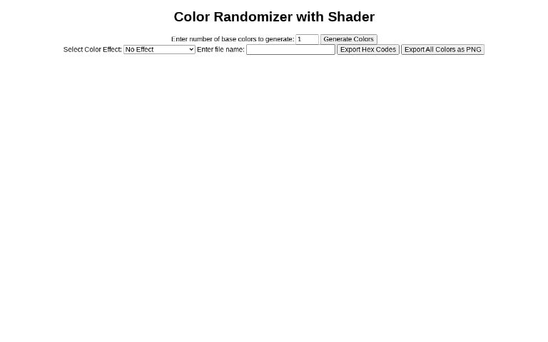 Color Randomizer with Shader ― Perchance Generator