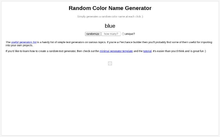 Random Color Name Generator
