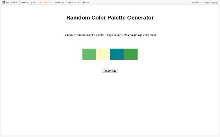 Ramdom Color Palette Generator