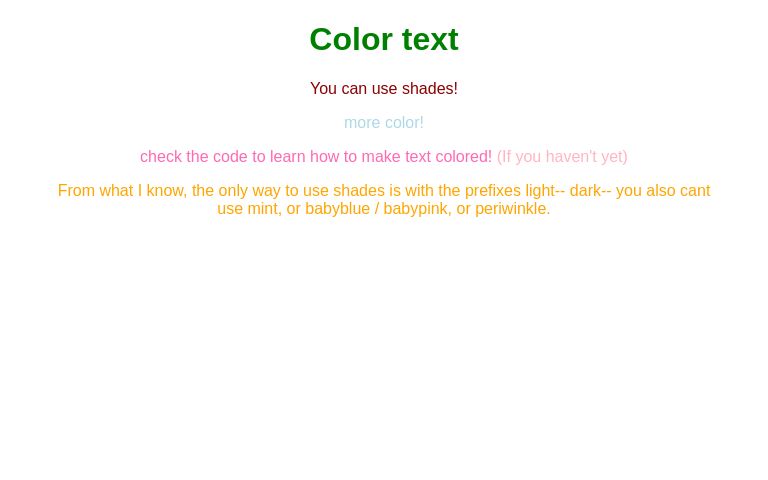 Color text ― Perchance Generator
