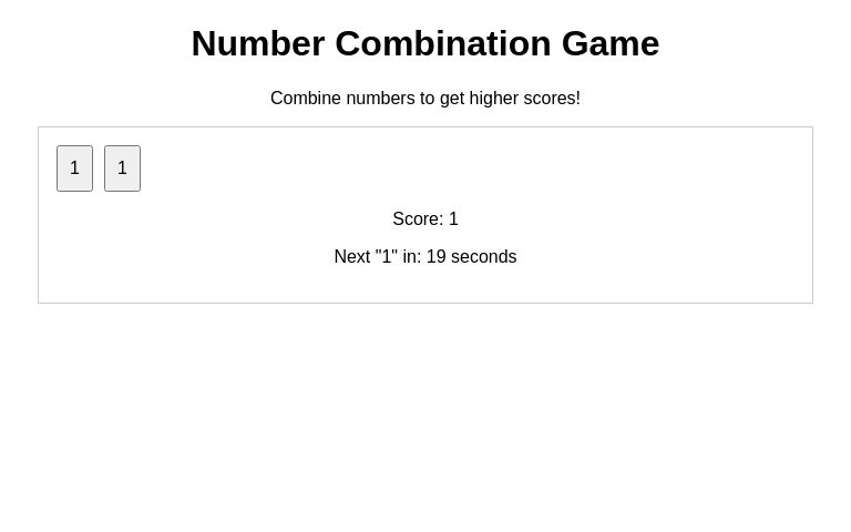 Number Combination Game ― Perchance Generator