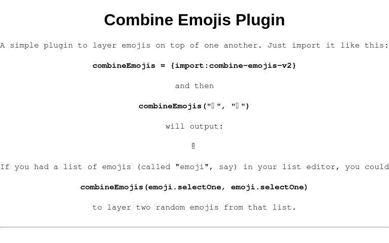 Combine Emojis Plugin