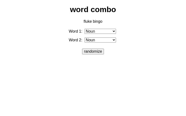 word combo ― Perchance Generator