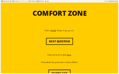 Comfort Zone ― Perchance Generator