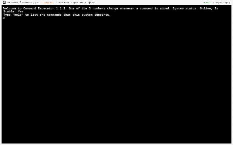 Interative Terminal Template ― Perchance Generator