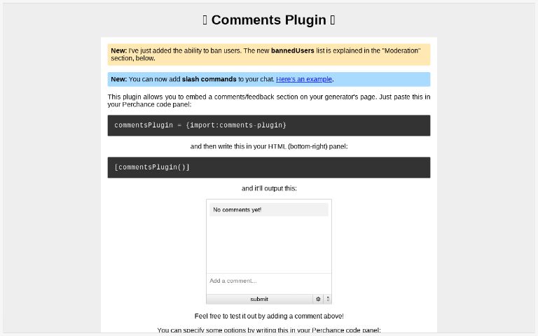 💬 Comments Plugin 💬