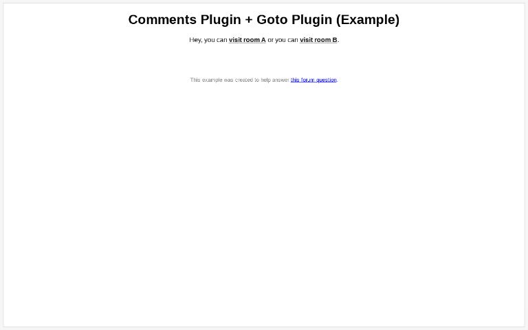 Comments Plugin + Goto Plugin (Example)