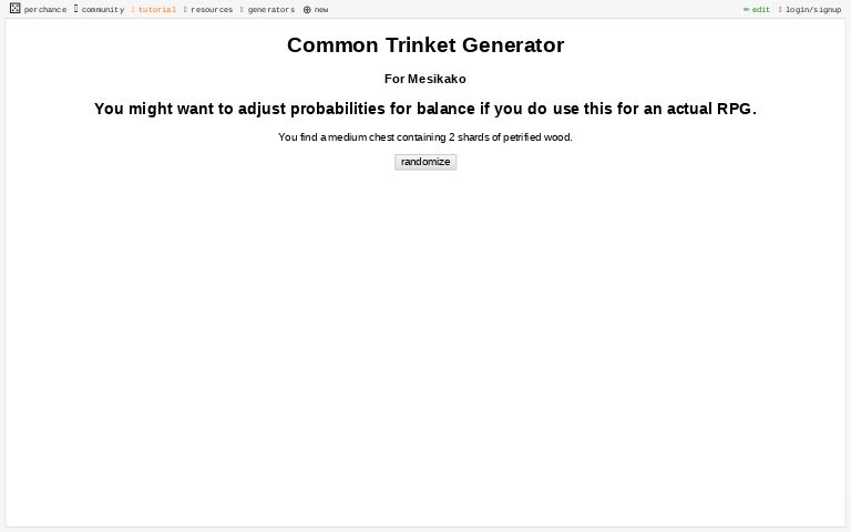 Common Trinket Generator