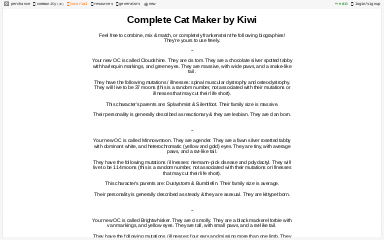Complete Cat Maker by Kiwi ― Perchance Generator