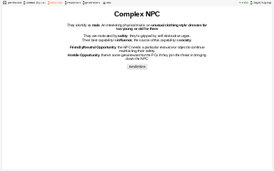 Complex NPC ― Perchance Generator