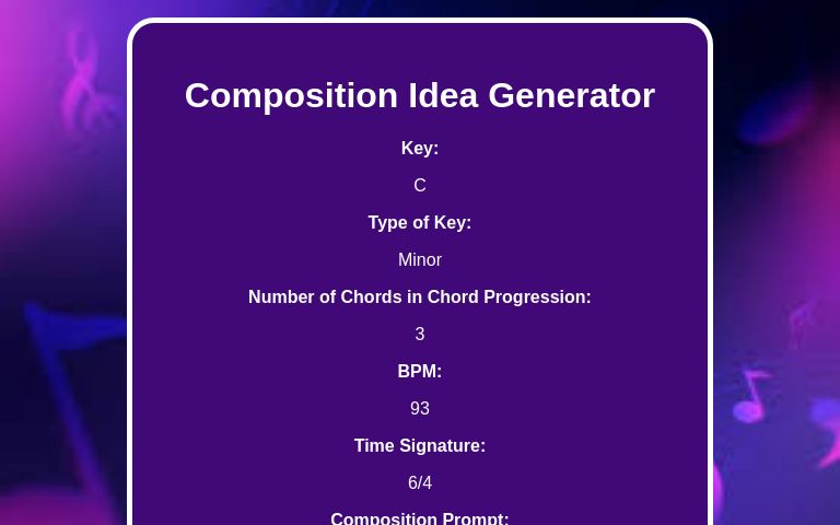 Composition Idea Generator