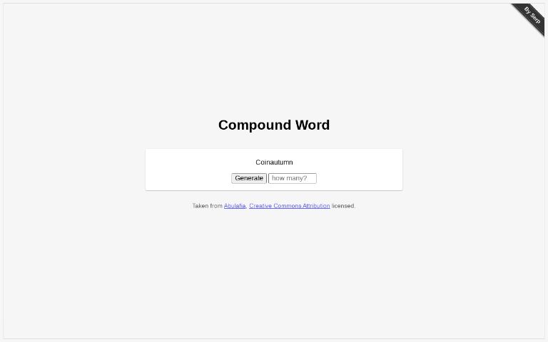 Compound Word ― Perchance Generator