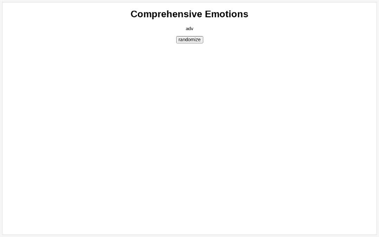 Comprehensive Emotions ― Perchance Generator
