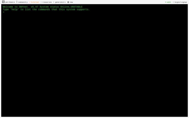 Interative Terminal Template ― Perchance Generator