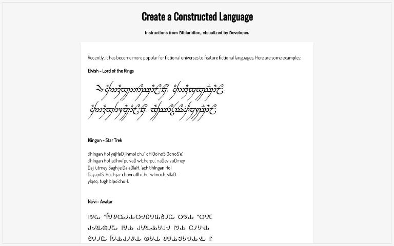 Create a Constructed Language ― Perchance Generator