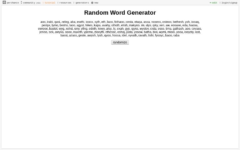 Random Word Generator