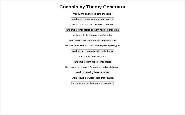 Conspiracy Theory Generator