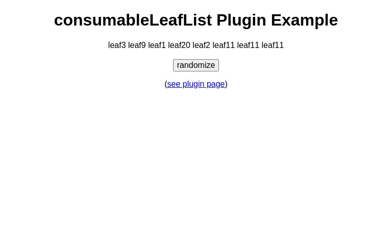 consumableLeafList Plugin Example