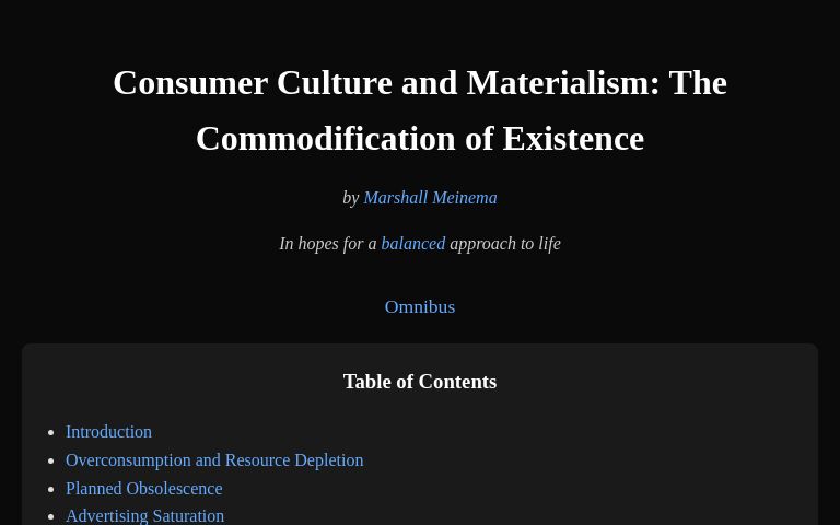 Consumer Culture and Materialism: The Commodification of Existence ...