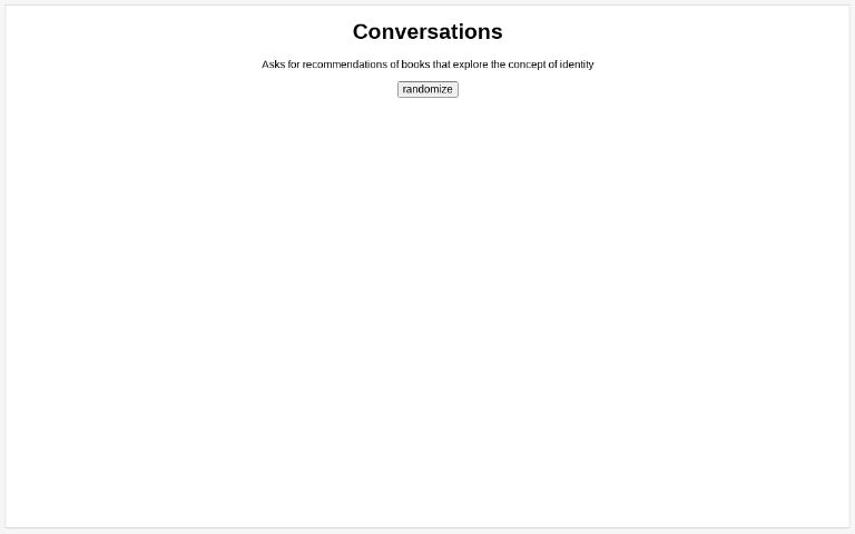 Conversations ― Perchance Generator