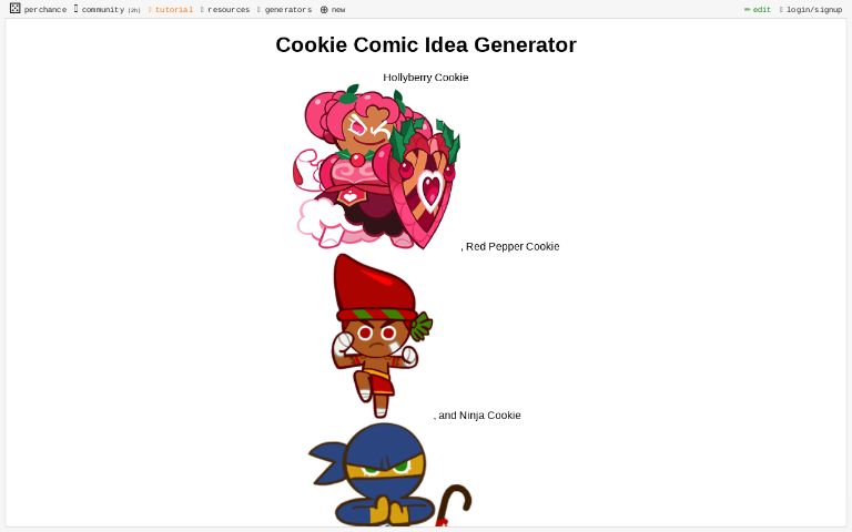 Cookie Comic Idea Generator