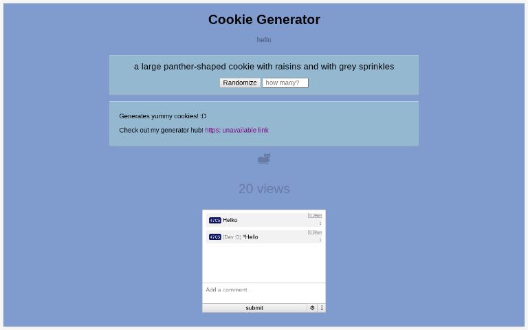 Cookie Generator