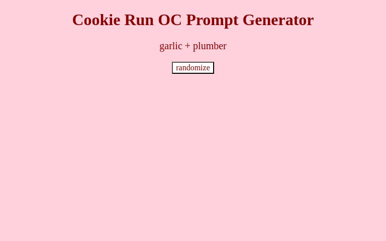Cookie Run OC Prompt Generator